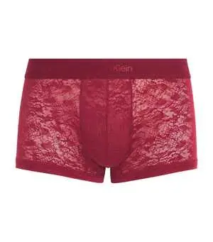 Calvin Klein Low-rise Sculpt Lace Trunks - Red