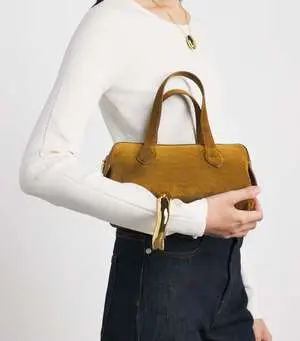 JOSEPH Mini Suede Loaf Top-handle Bag