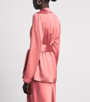JOSEPH Silk Satin Archer Jacket