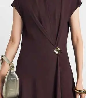 JOSEPH Crepe Taipan Maxi Dress