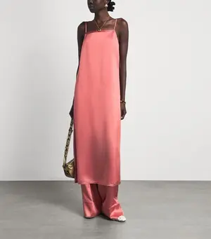 JOSEPH Silk Satin Agnes Midi Dress