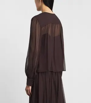 JOSEPH Silk Chiffon Elisa Blouse