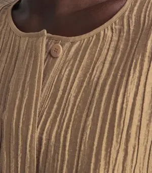 JOSEPH Crinkled Yani Blouse - Brown