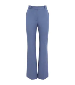JOSEPH Stretch-gabardine Tafira Flared Trousers - Blue