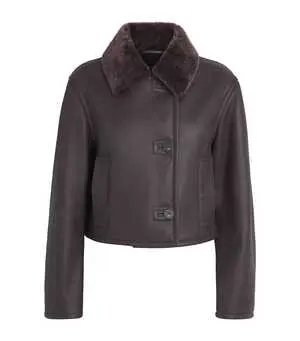 JOSEPH Leather-shearling Liri Jacket - Brown