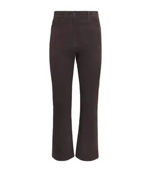 JOSEPH Suede Flared Duke Trousers