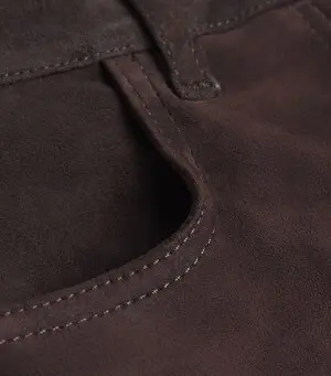 JOSEPH Suede Flared Duke Trousers