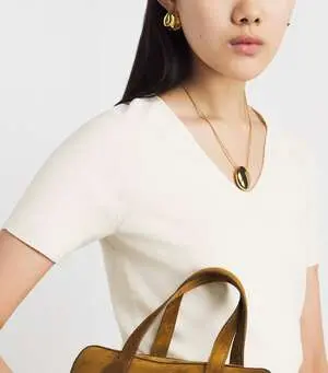 JOSEPH Silk-blend V-neck Elly T-shirt