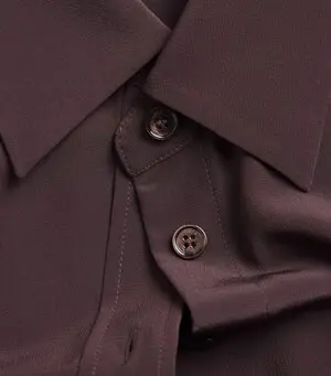 JOSEPH Silk Crepe De Chine Joe Blouse - Brown