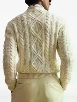 Ralph Lauren Purple Label Aran Cable-knit Sweater