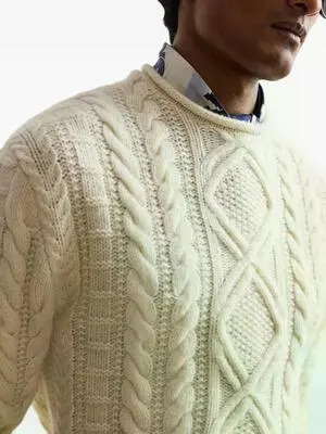 Ralph Lauren Purple Label Aran Cable-knit Sweater