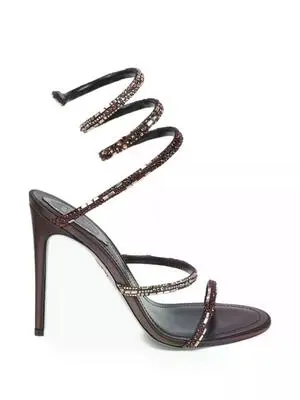 Rene Caovilla Cleo Crystal-embellished Sandals - Brown
