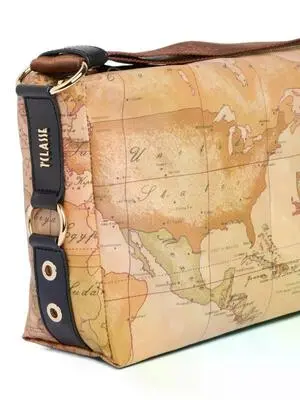 ALVIERO MARTINI 1° CLASSE Small Geo Map-print Shoulder Bag - Neutrals