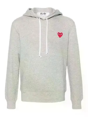 Play Comme Des Garcon Heart-patch Drawstring Hoodie
