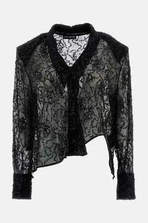 Attico Superattico10 Camicia Con Ricami - Nero