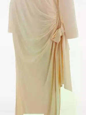 Attico Draped-detail Side-slit Dress