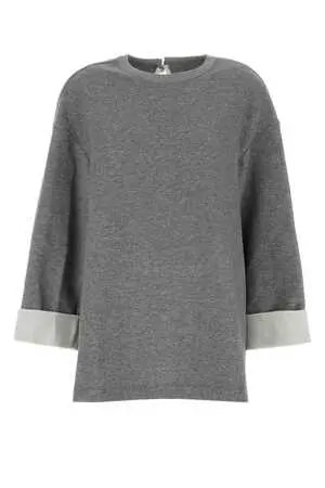 Carven Oversized Nylon-cotton-cashmere Sweatshirt For