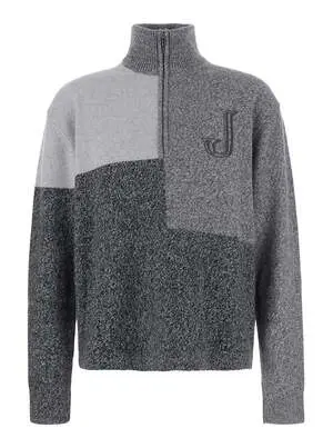 Jacquemus Le Camionneur Orlando Regular-fit Cotton Zip-up Crewneck Sweater - Grey