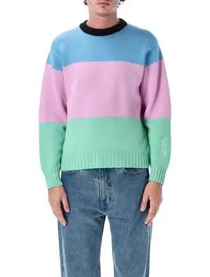 JW Anderson Striped Wool Crewneck Sweater - Blue Multi