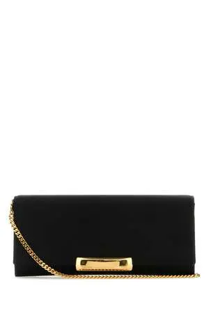 TOM FORD Satin Mini Clutch With Gold-tone Hardware - Black