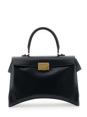 Balenciaga Shiny Box Leather Mini Top Handle Handbag