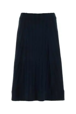 Co Pleated Midi Skirt - Navy