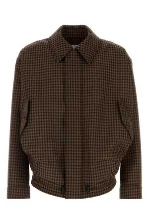 Loewe Embroidered Wool Jacket - Checked