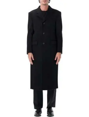DUNST Wool Cashmere Overcoat - Nero