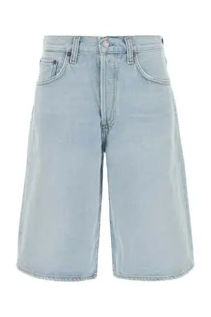 AGOLDE Denim Ramona Bermuda Shorts - Light Blue