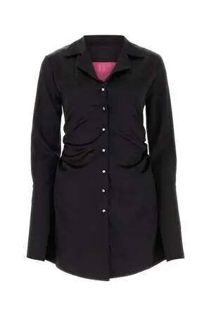 VERGUENZA Ruched Button-front Shirt Dress