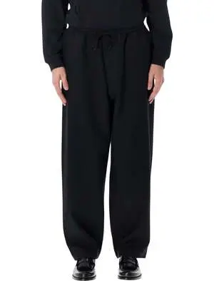 Comme Des Garçons Wide-leg Drawstring Wool Trousers - Nero