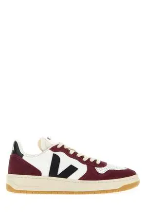 VEJA V-10 Multi-material Leather & Suede Sneaker - Multicoloured