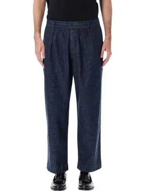 Universal Works Pleated Wide-leg Trousers - Blu