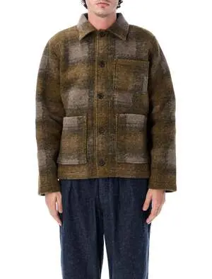 Universal Works Plaid Wool Shirt Jacket - Verde