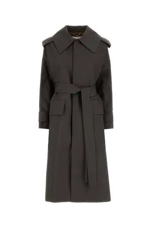 Victoria Beckham Graphite Cotton Philippa Trench Jacket