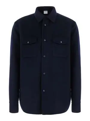 Aspesi Classic Wool Dress Shirt With Button-front And Long Sleeves
