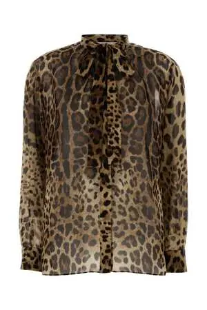Dolce & Gabbana Printed Georgette Shirt - Animal Print