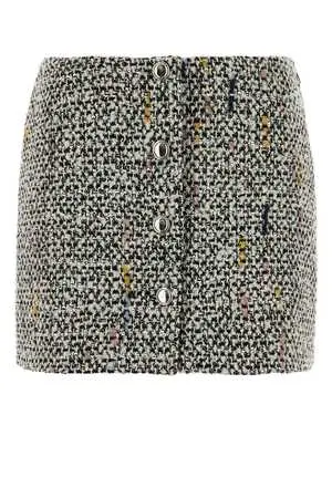Alessandra Rich Multicolor Tweed Mini Skirt - Multicoloured