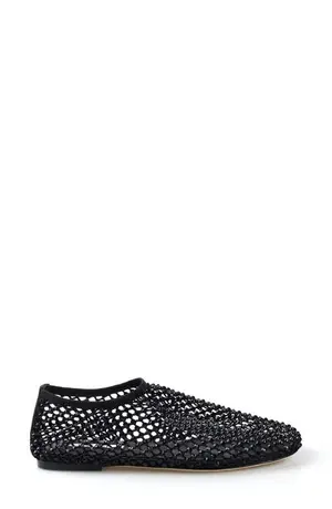 ZIGI Cray Rhinestone Mesh Flat - Black