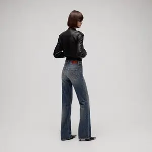 Gucci Cotton Denim Pants With Embroidery