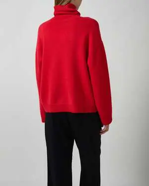 Soft Goat Sweater Folded Turtleneck Cashmere