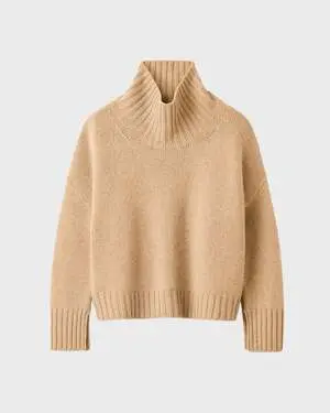Soft Goat Sweater Girlfriend Turtleneck Cashmere