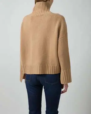 Soft Goat Sweater Girlfriend Turtleneck Cashmere