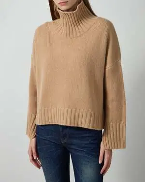 Soft Goat Sweater Girlfriend Turtleneck Cashmere