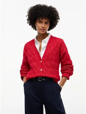 Tommy Hilfiger Th Soft Touch Cable Knit Cardigan
