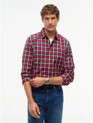 Tommy Hilfiger Regular Fit Check Shirt - Red