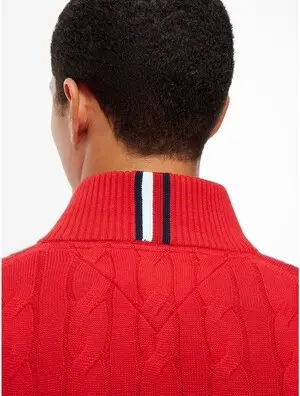 Tommy Hilfiger Cable Knit Quarter-zip Sweater