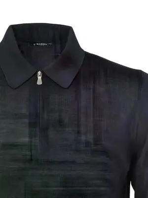 BARBA NAPOLI Quarter-zip Knitted Polo Shirt