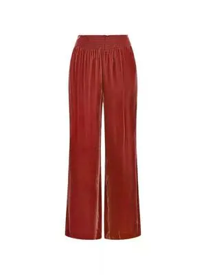 Malìparmi Velvet Straight-leg Trousers - Red