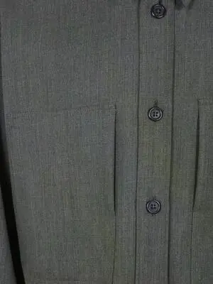 LANEUS Patch-pocket Wool Shirt